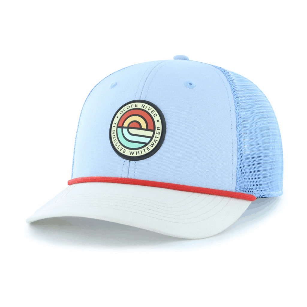 Waves Badge Structured Mid-Profile Mesh Back Hat - Adventures Unlimited